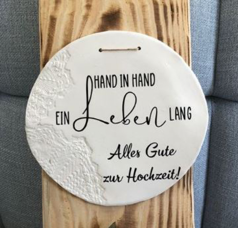 Schild rund "Hochzeit" (auch personalisierbar) - Pabneukistl - Tanja ...